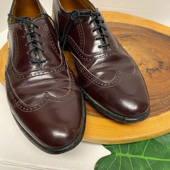 Allen Edmonds | Shoes | Allen Edmonds Marlow Burgundy Leather Wing Tip ...